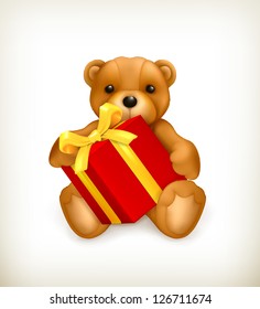 Teddy Bear Gift Bitmap Copy Stock Illustration 126711674 | Shutterstock