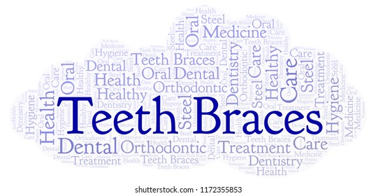 Teeth Braces Word Cloud Stock Illustration 1172355853 | Shutterstock