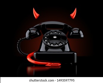Realistic Fire Retro Phone Illustration Designer Stock Vector (Royalty ...