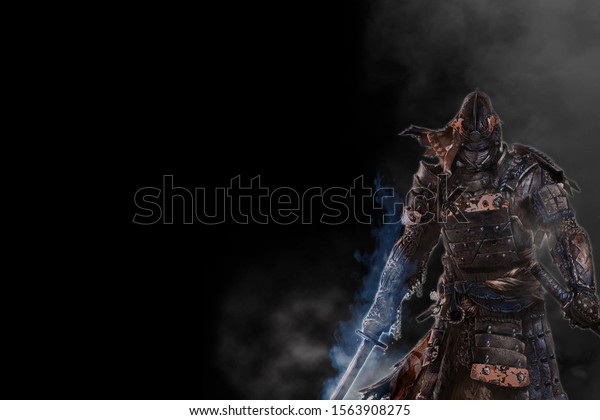 Templar Samurai Background Smoke3d Render 스톡 일러스트 1563908275 | Shutterstock