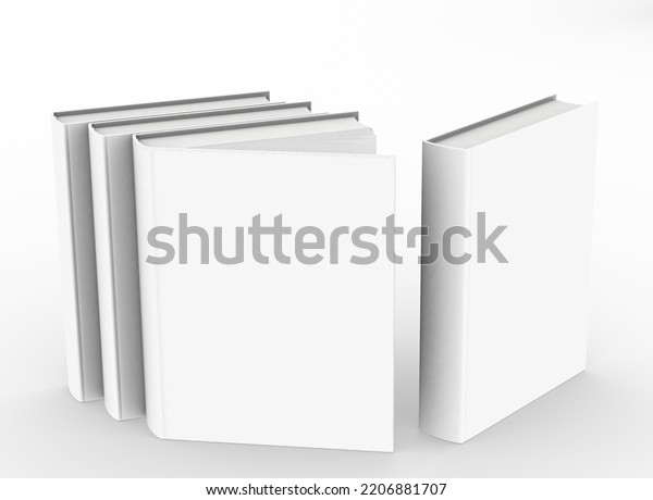 Template Empty Book Mockup Set White Stock Illustration 2206881707 ...