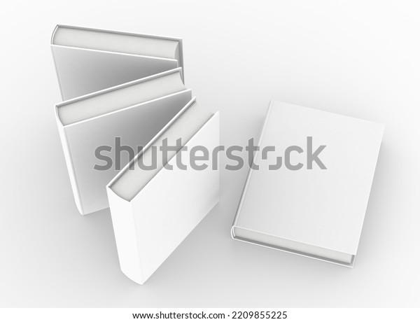 Template Empty Book Mockup Set White Stock Illustration 2209855225 ...