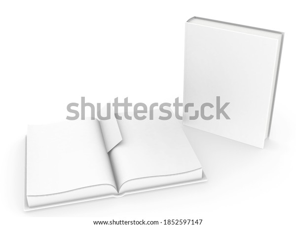 Template Empty Hardcover Book Mockup Set Stock Illustration 1852597147 ...