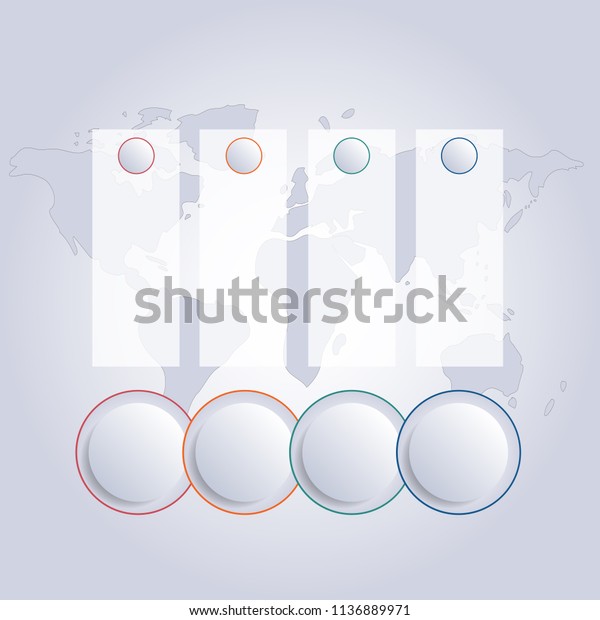 Template Infographics Bubble Chart 4 Positions Stock Illustration ...