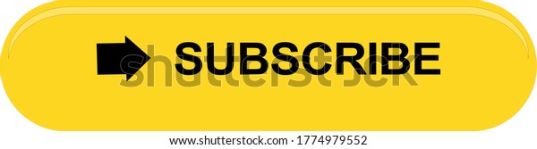 Template Social Media Subscribe Button Yellow: стоковая иллюстрация ...