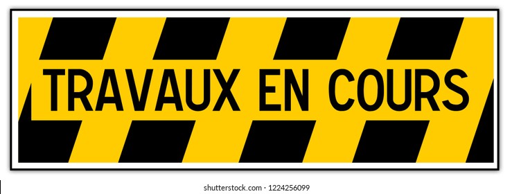 Temporary Construction Sign Warning Workers Stock Illustration ...