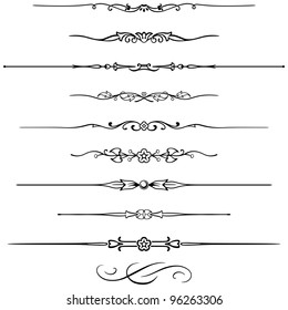 Divide Lines Set On White Stock Illustration 571390843