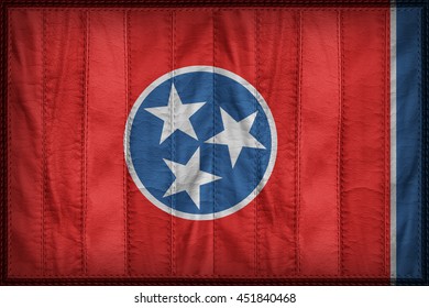 Tennessee Flag Pattern On Synthetic Leather Stock Illustration ...