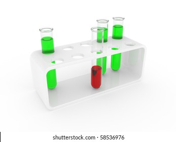 Test Tubes On Support Isolated On Stock Illustration 58536976 ...