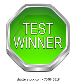 Test Winner Button 3d Illustration Stock Illustration 704845819 ...