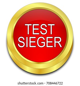 Test Winner Button German 3d Illustration Stock Illustration 708446722 ...