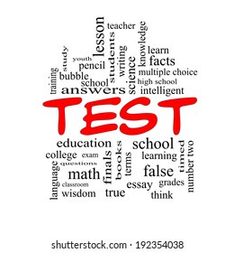 Test Word Cloud Concept Red Caps Stock Illustration 192354038 ...