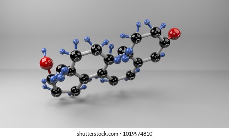 Testosterone Molecule Illustration Testosterone Molecular Structure ...