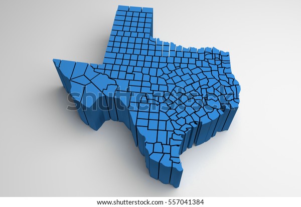 Texas 3d Map Illustration Stock Illustration 557041384 | Shutterstock
