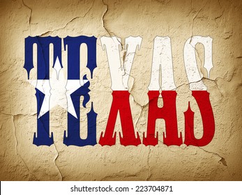 Texas Flag Text Texas Wall Background Stock Illustration 223704871 ...