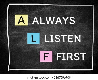 61 Always listen first Images, Stock Photos & Vectors | Shutterstock