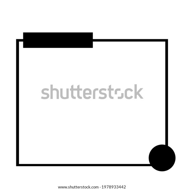 Text Box Black Border Stock Illustration 1978933442 | Shutterstock