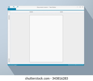Text Editor Empty Page Template Stock Vector (Royalty Free) 343707257