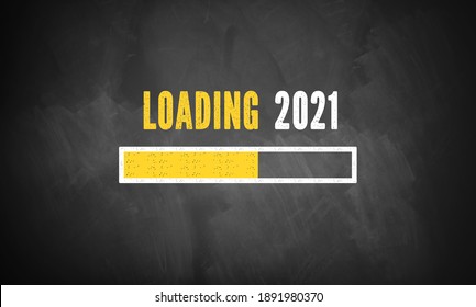 Text Loading 2021 Loading Bar Indicator Stock Illustration 1891980370 ...