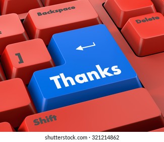 Text Thanks Button 3d Render Stock Illustration 321214862 | Shutterstock