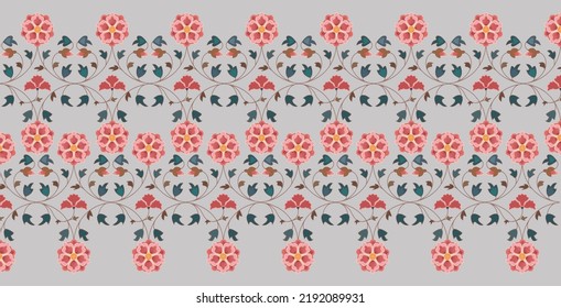 Textile Block Print Repeatable Border Manual Stock Illustration ...