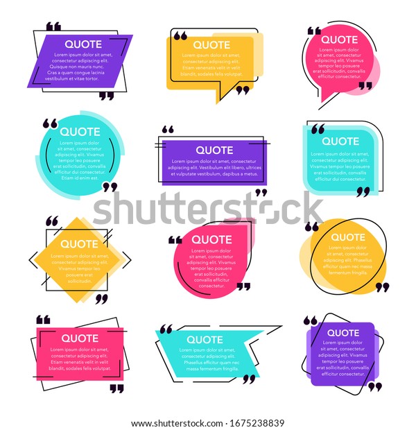 Texting quotes frames. Text box template, quote modern citation speech ...