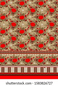 Texture Flower Pattern Red Color Stock Illustration 1583826727 ...