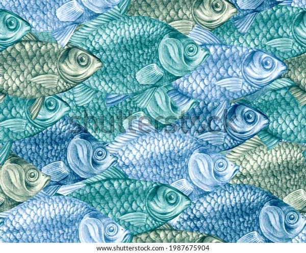 Texture Hand Drawn Large Fish Scales Stock Illustration 1987675904 ...
