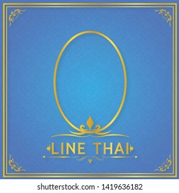 Thai Pattern Background Beautiful Blue Color Stock Illustration ...