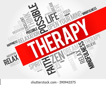 Therapy Word Cloud Concept Stock Illustration 390943375 | Shutterstock