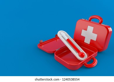 Thermometer Inside First Aid Kit Isolated Stock Illustration 1240538554 ...