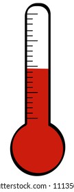 Thermometer Temperature Rising Stock Illustration 11135092
