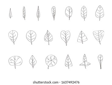 Geometrical Trees Set Monochrome Polygonal Plants Stock Vector (Royalty ...