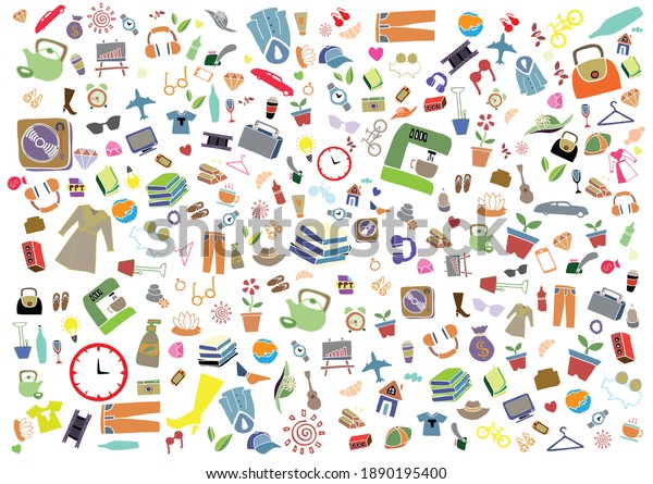 12,387 imágenes de Everyday objects icons - Imágenes, fotos y vectores ...
