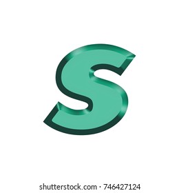 Thick Green Plastic Lowercase Small Letter Stock Illustration 746427124 ...