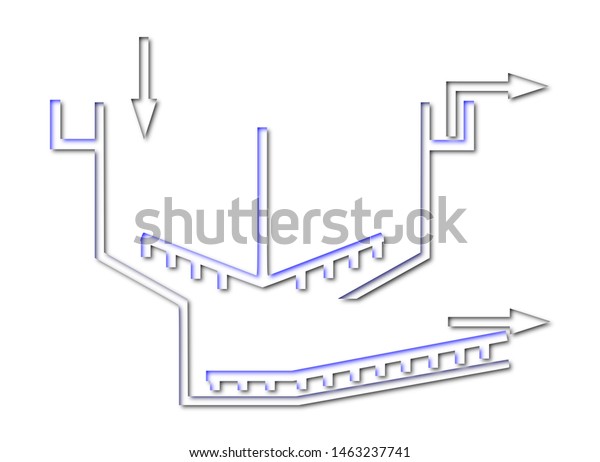 Thickener Classification Process Equipment Diagram Stock Illustration ...