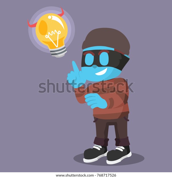 Thief Get Evil Plan Stock Illustration 768717526