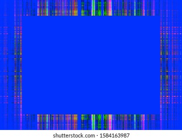 Thin Multicoloured Rough Lines Frame Blue Stock Illustration 1584163987 ...