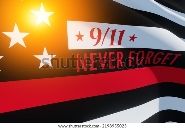 Thin Red Line Firefighter Flag Light Stock Illustration 2198955023 ...