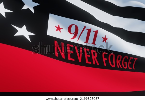 Thin Red Line Firefighter Flag Usa Stock Illustration 2199875037 ...