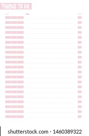 Things Do Template Do List A4 스톡 일러스트 1460389322 | Shutterstock