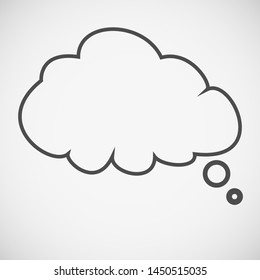 Think Bubble Icon Chat Cloud Icon Stock Illustration 1450515035 ...