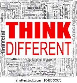Think Different Word Cloud Creative Illustration Stock Illustration ...