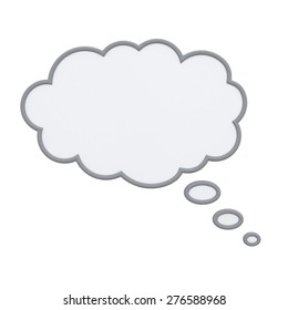 Thinking Bubble Isolated Over White Background Stock Illustration ...
