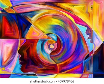 Thinking Divided Series Abstract Arrangement Human: ilustración de ...