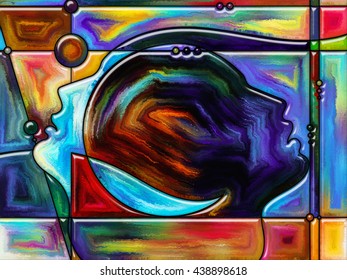 Thinking Divided Series Creative Arrangement Human Stock Illustration ...