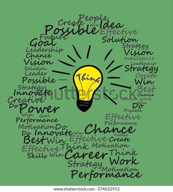Thinking Person Lightbulb Idea Idea Creative Stock Illustration 374622952