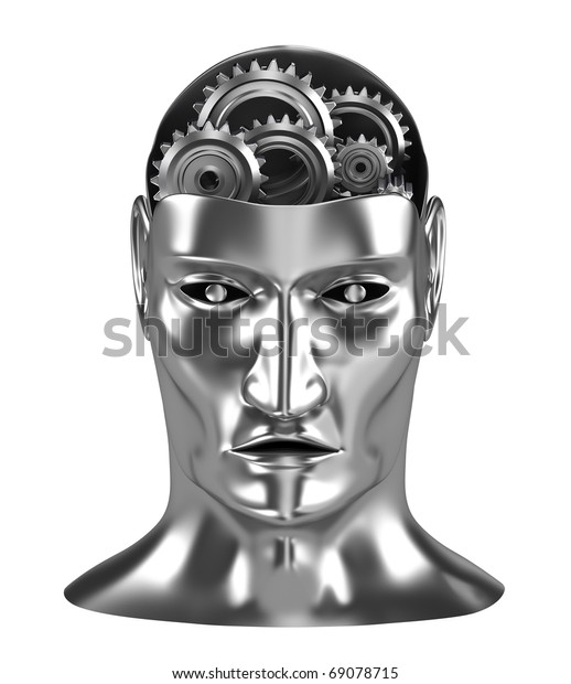 Thinking Process Brain Gears Isolated On Stock Illustration 69078715 ...
