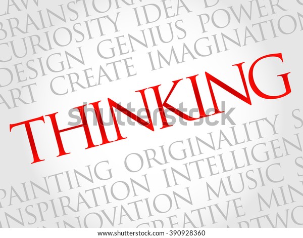Thinking Word Cloud Business Concept Stock Illustration 390928360 ...
