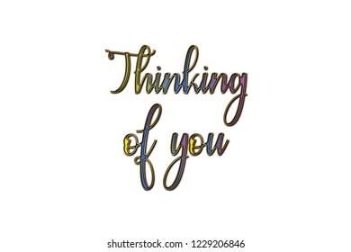 Thinking You Text Stock Illustration 1229206846 | Shutterstock